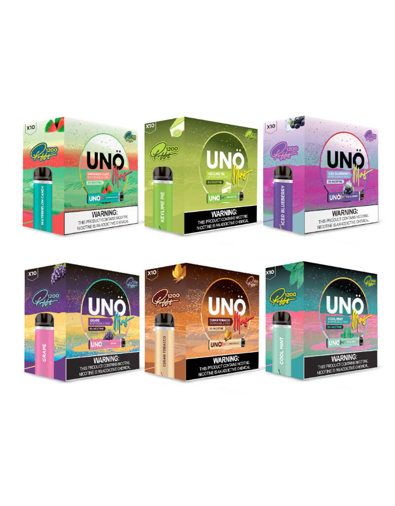 Buy UNO Mas Pack of 10 Disposable Vapes in PK | Vape UNO